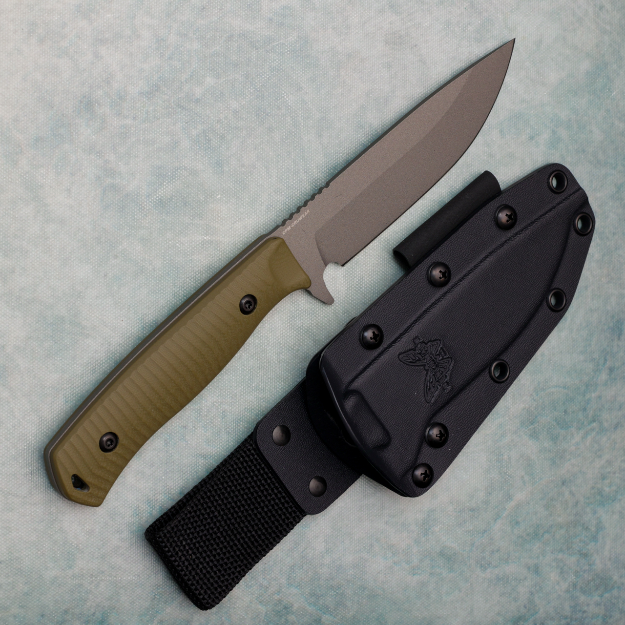 Benchmade Anonimus Fixed Blade OD Green G-10 Handle Tungsten Gray ...