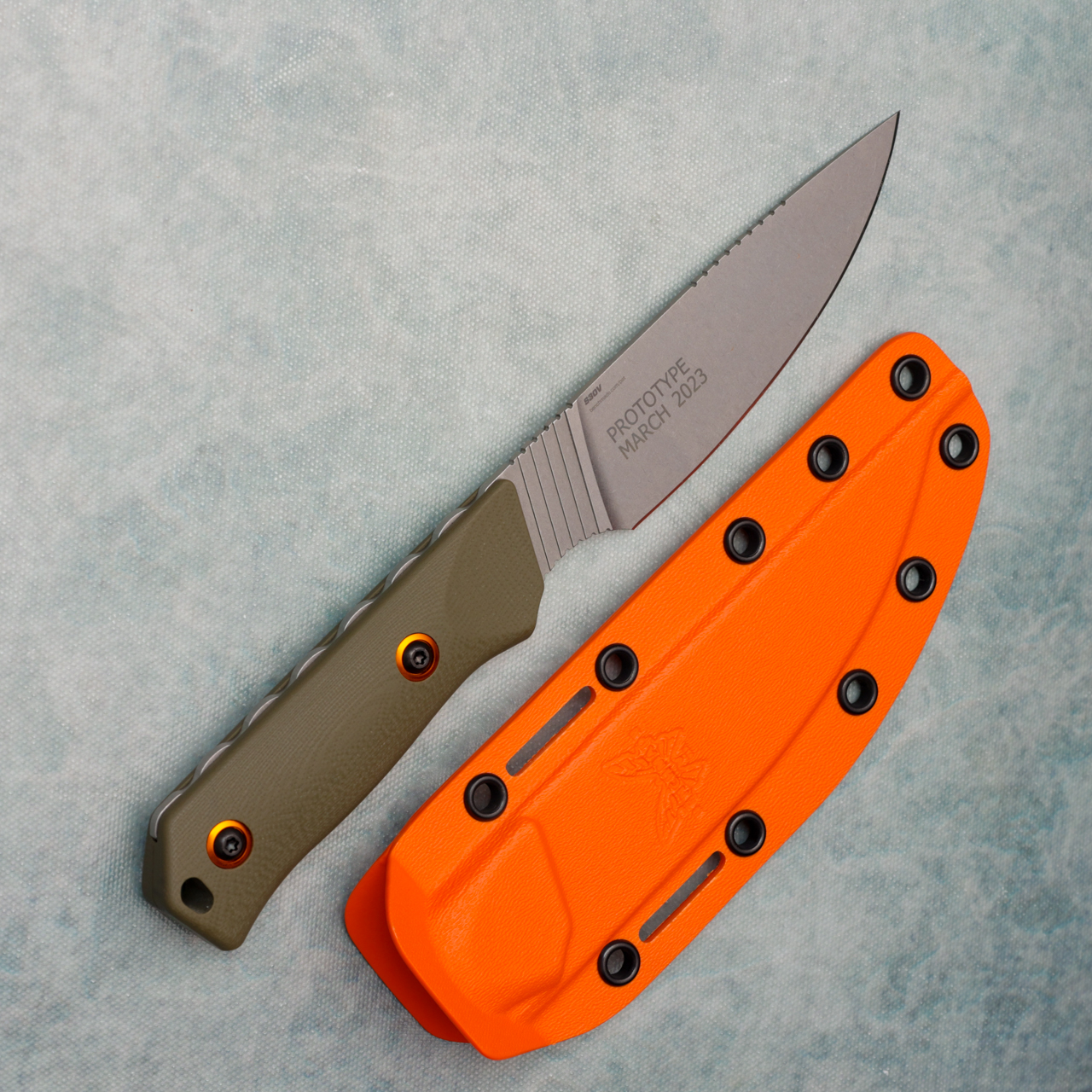 Benchmade Raghorn Hunting Fixed Blade Green G10 Handle Satin S30V Blade ...