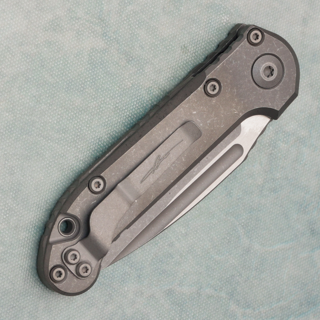 Microtech Marfione Select LUDT S/E Gen III Apocalyptic Titanium Handle ...