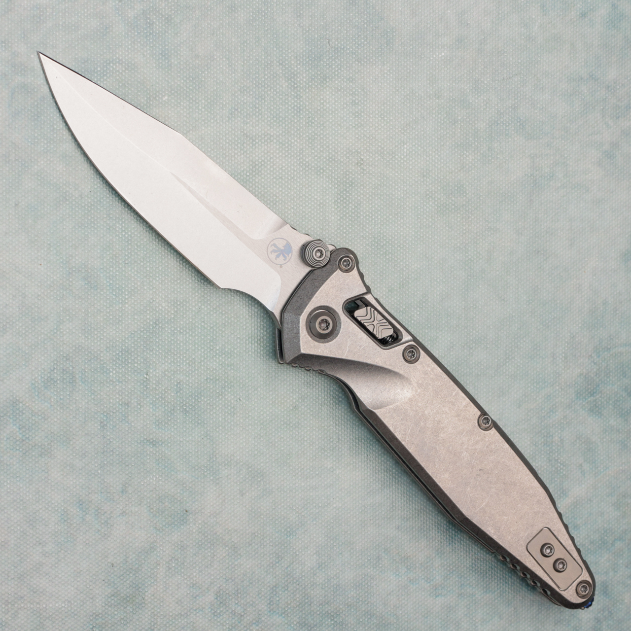 Microtech Marfione Select Socom Ram-Lok Spear Point Stonewash Titanium ...