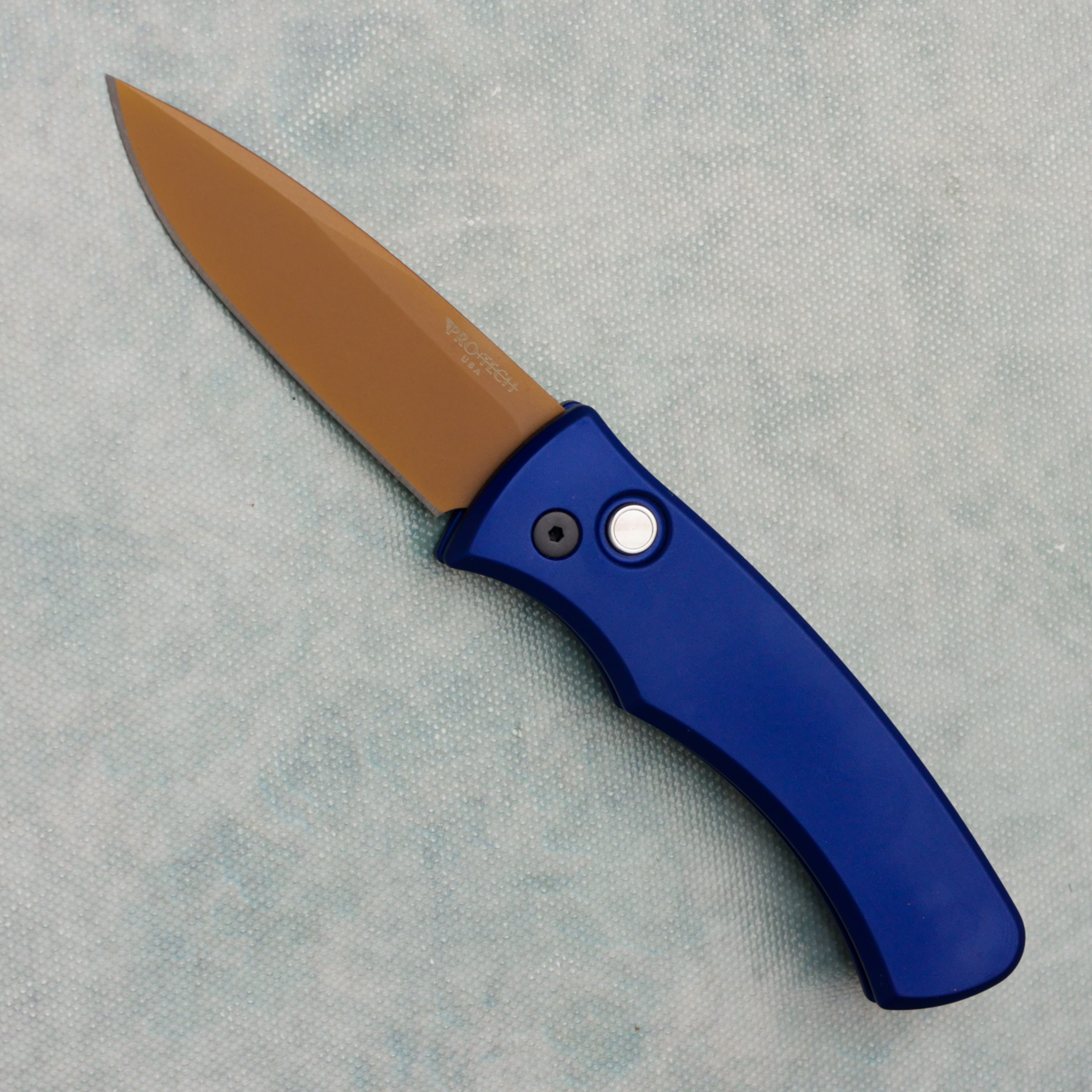 Pro-Tech Duke 2 Auto Navy Blue Aluminum Handles FDE PVD MagnaCut Blade ...