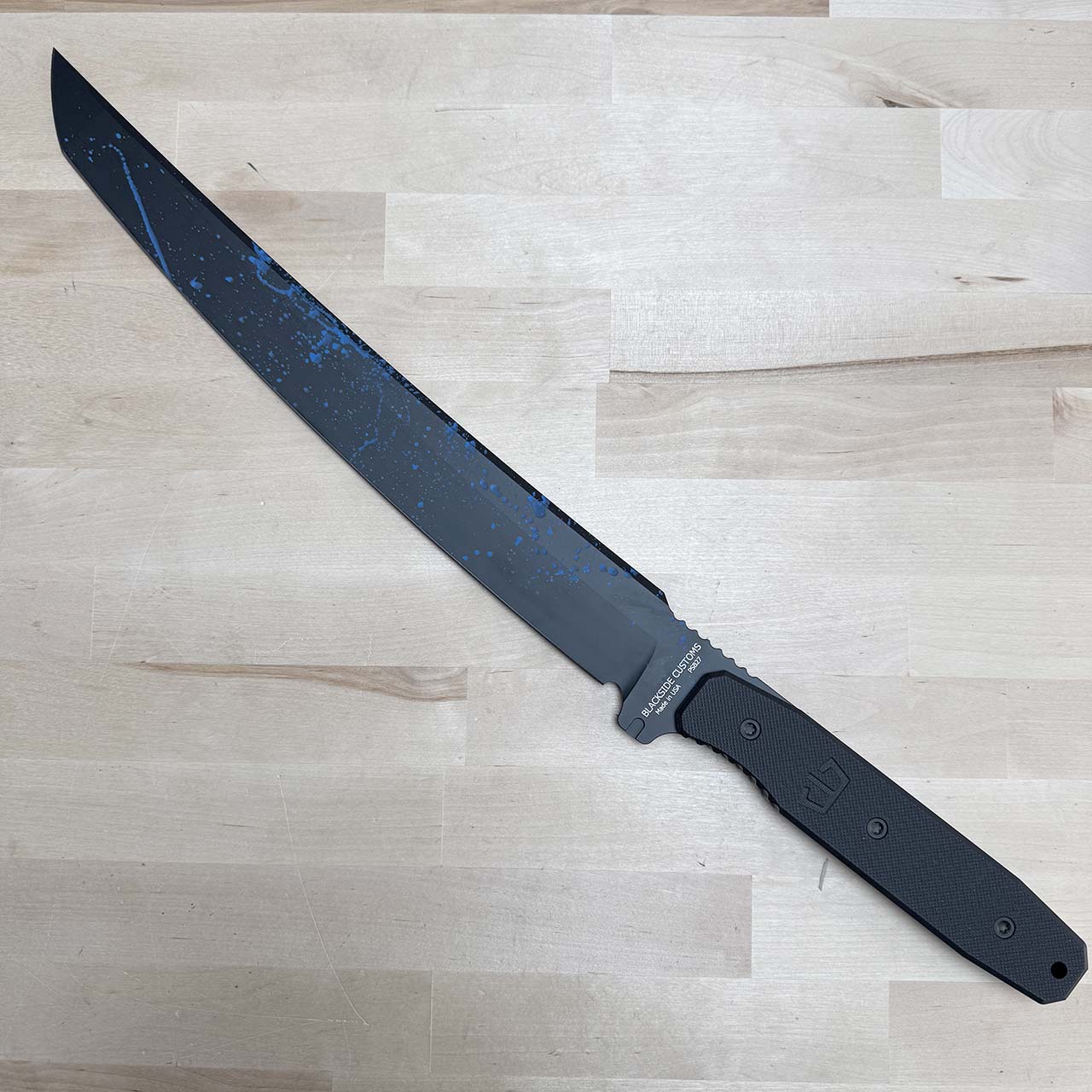 Blackside Customs Tokyo Drifter Wakizashi Black G10 Handle Black Blade ...