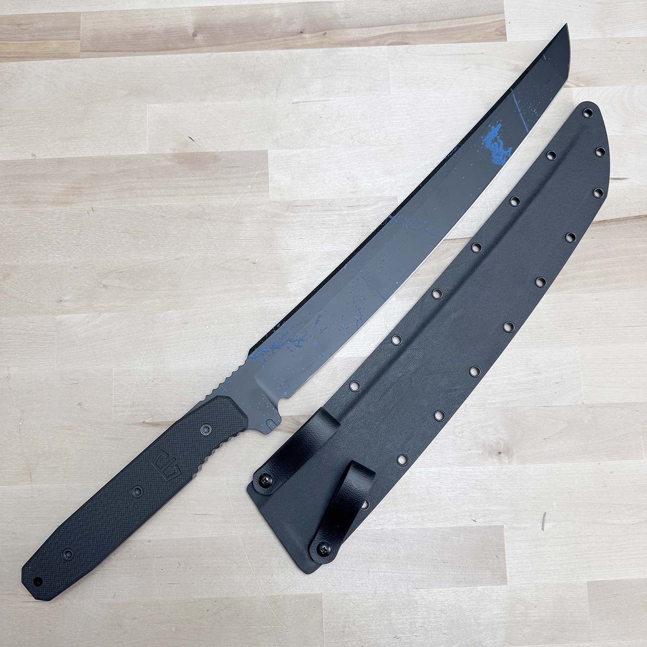 Blackside Customs Tokyo Drifter Wakizashi Black G10 Handle Black Blade ...