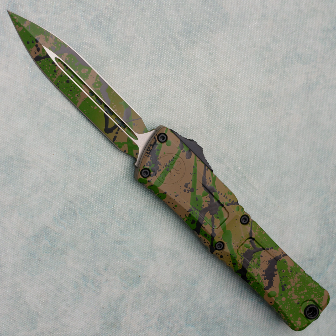 Microtech Combat Troodon D/E Gen III OD Green/Tan/Black Splatter ...