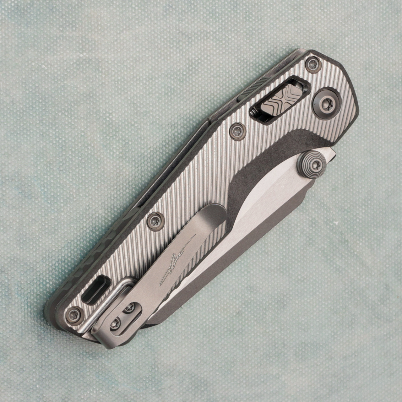 Microtech Marfione Select MSI Mini RAM-LOK Fluted Titanium Handle ...