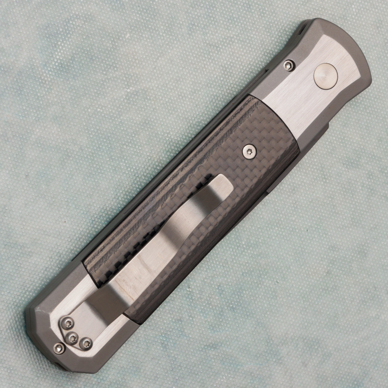 Pro-Tech Godfather Steel Custom w/ Carbon Fiber Handle DLC Blade (Pre ...