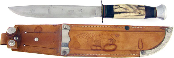 P. Holmberg Antique Large Clip Point Hunter Genuine Stag | American ...