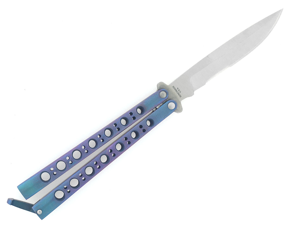 Benchmade Balisong Model 42AS Weehawk Butterfly Anodized Titanium ...