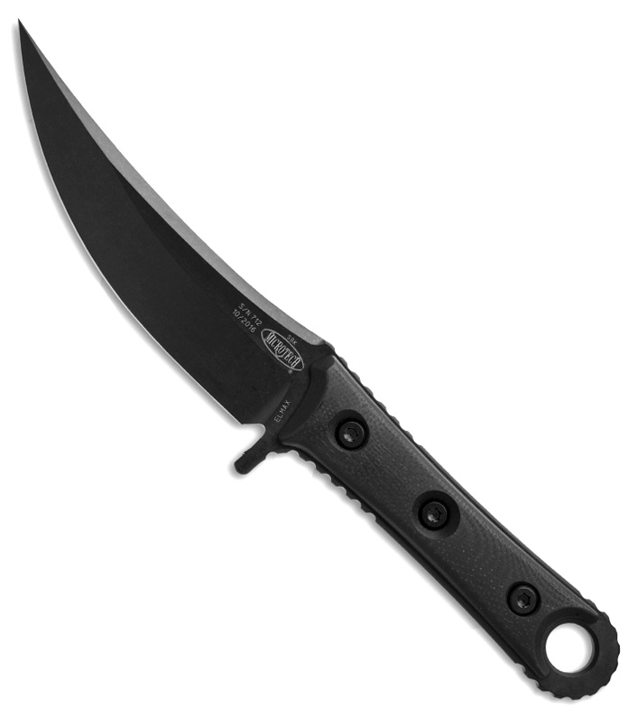 Microtech Borka SBK Fixed Blade Black G-10 Black Apocalyptic 200 ...