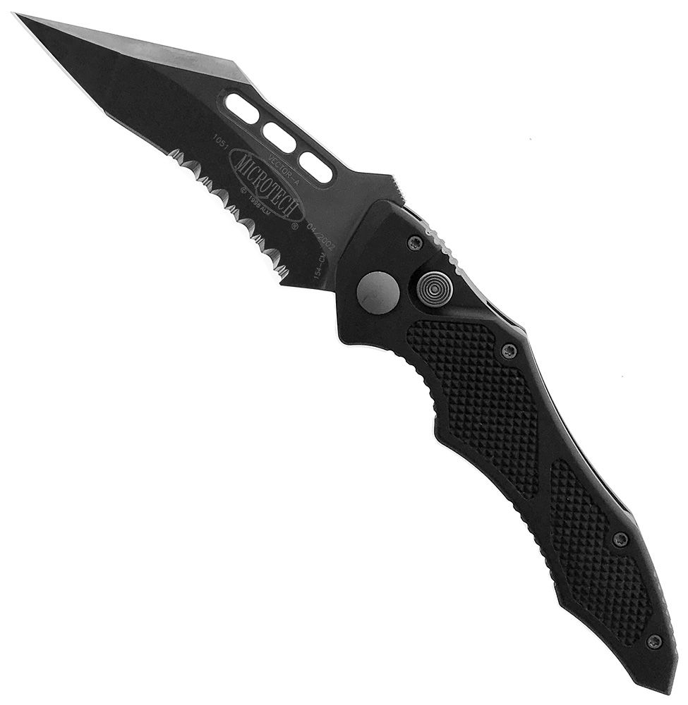 Microtech Vector Auto Original Black Serrated 300109 Vintage | American ...