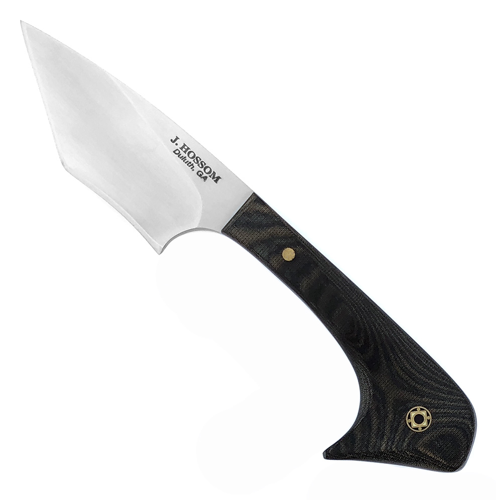 Jerry Hossom Custom Le Duck Tanto Fighting Neck Knife Green Linen ...