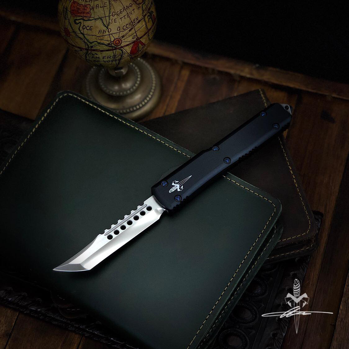 Marfione Custom Ultratech Hellhound Hefted Black Alloy Handle Mirror ...