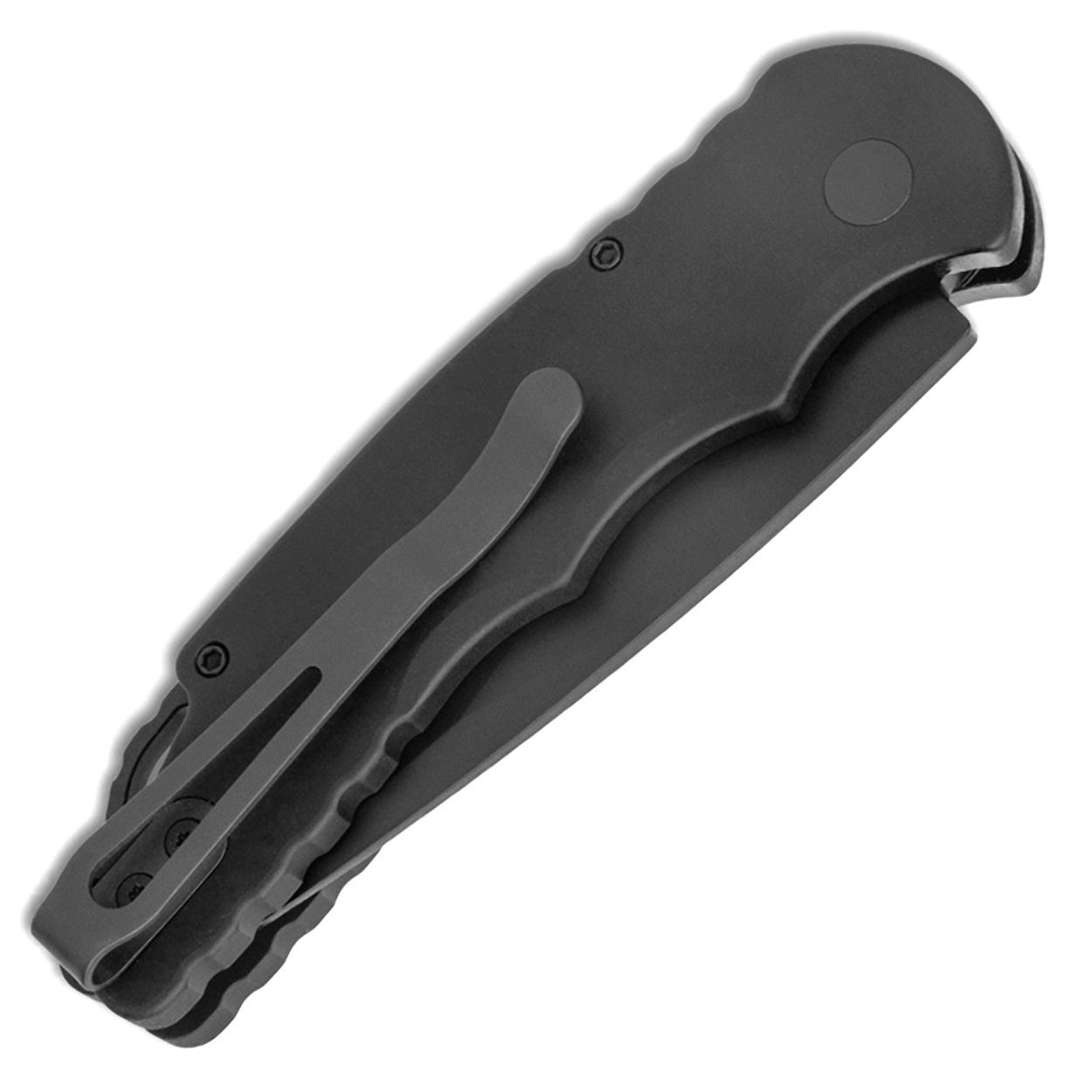 Pro-Tech TR-5 Operator Series Solid Black Handle DLC Blade Tritium ...