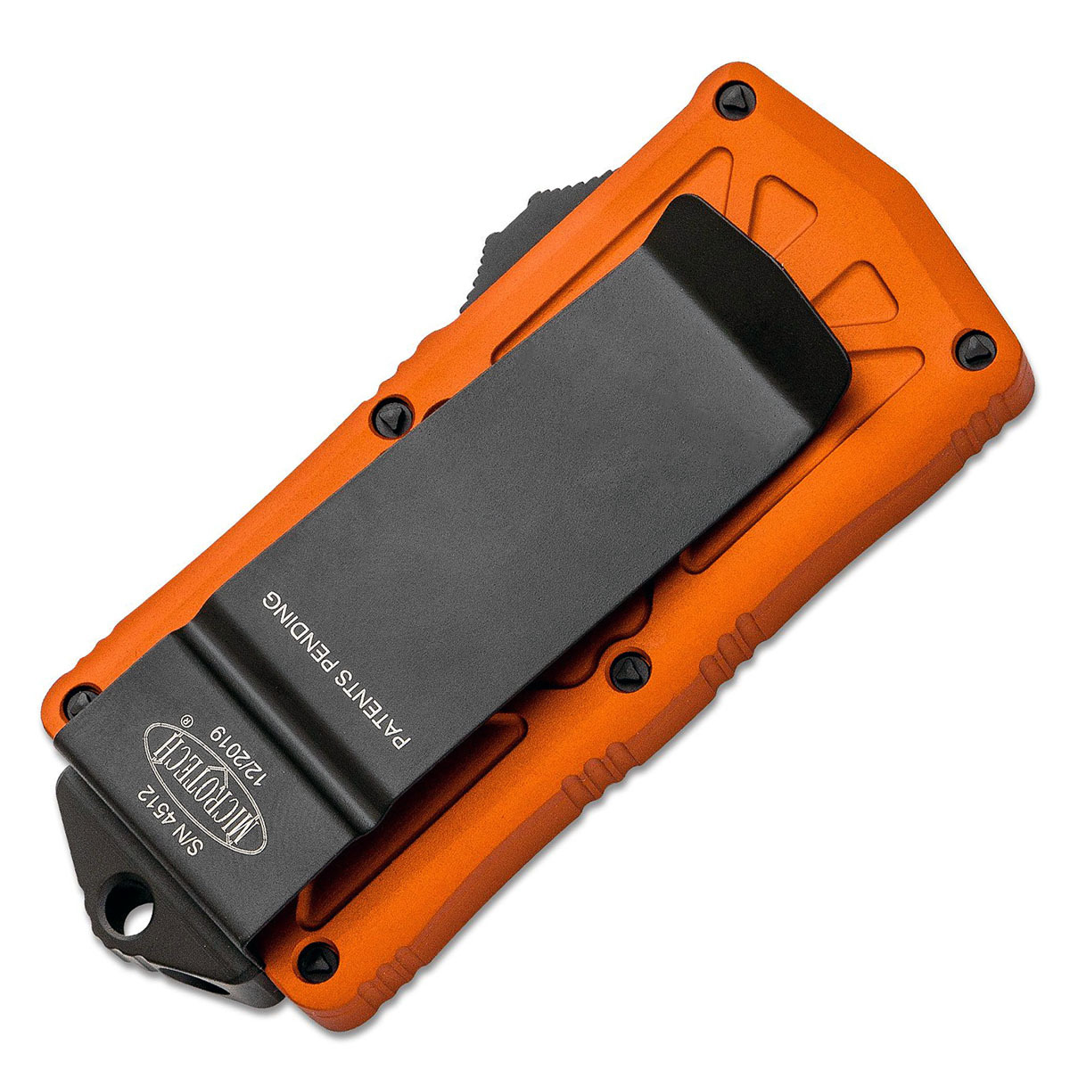 Microtech Exocet D/E Orange Black Serrated Cali Legal OTF Money Clip ...