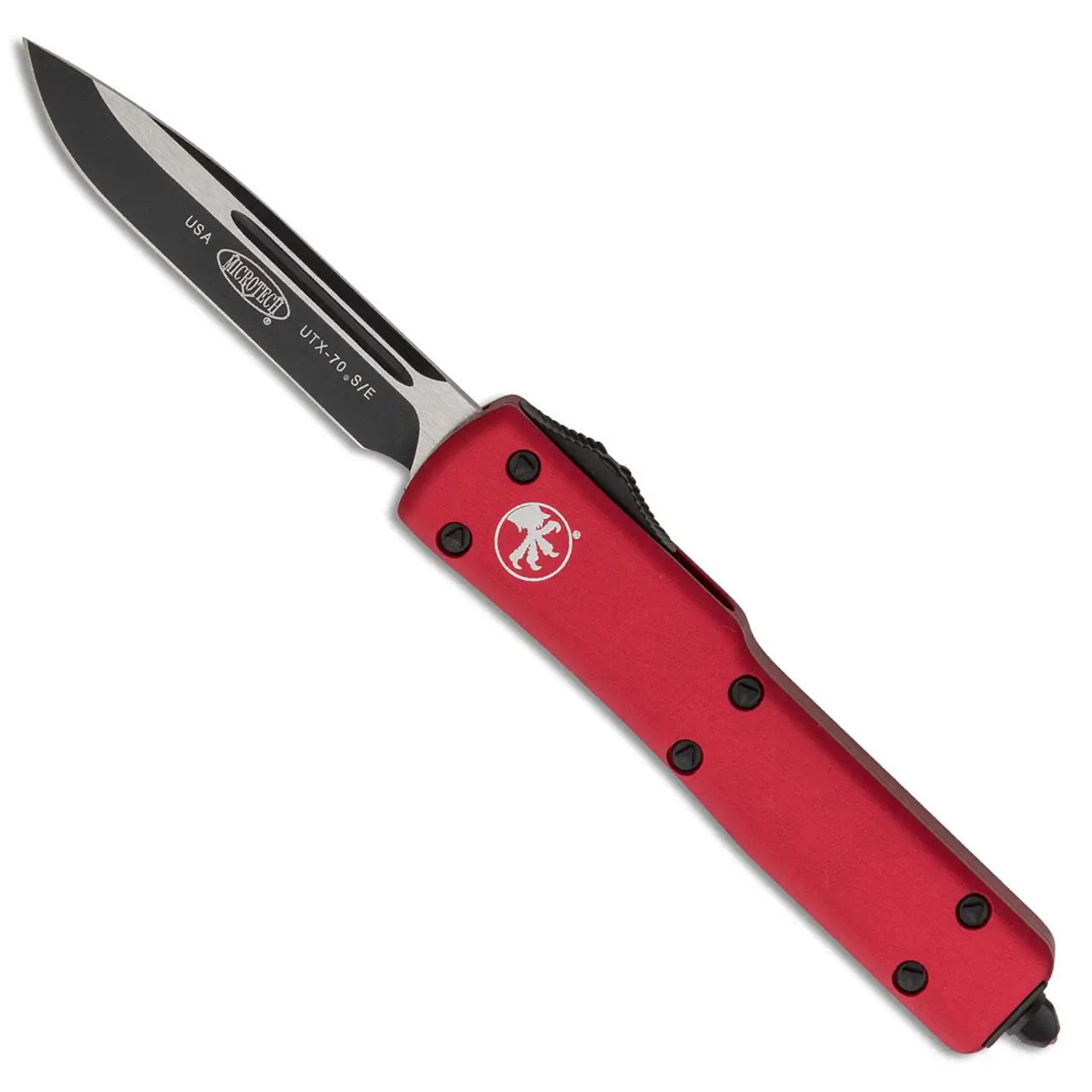 Microtech UTX-70 S/E Red Handle Black Standard Blade 148-1RD | American ...
