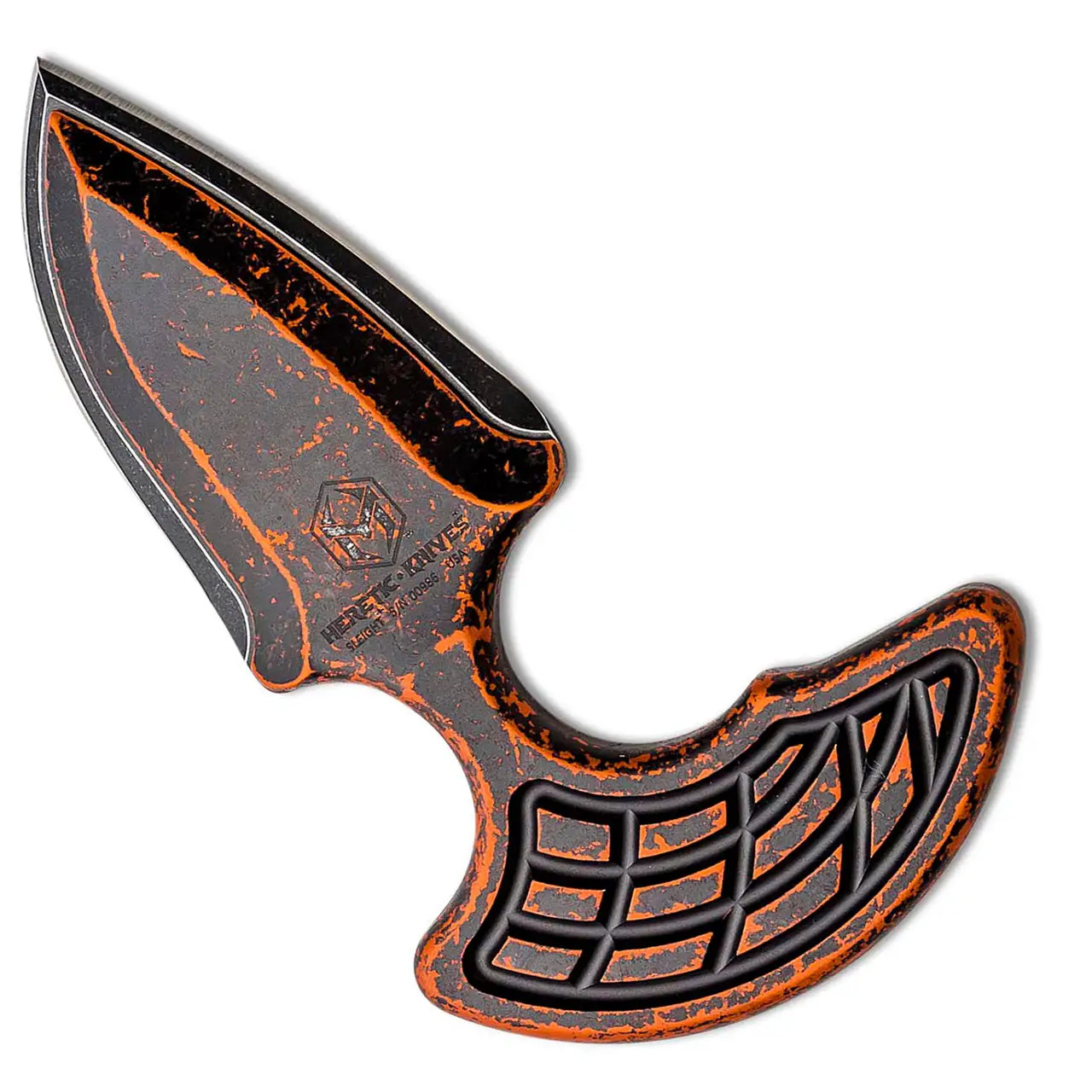 Heretic Knives Sleight Fixed Blade D/E Push Dagger Breakthrough Orange ...
