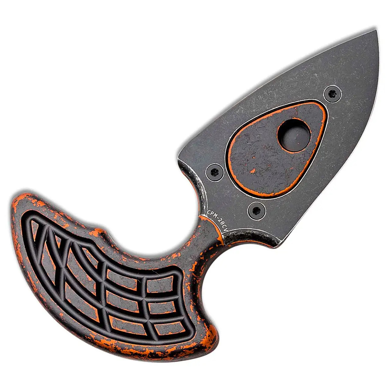 Heretic Knives Sleight Fixed Blade D/E Push Dagger Breakthrough Orange ...