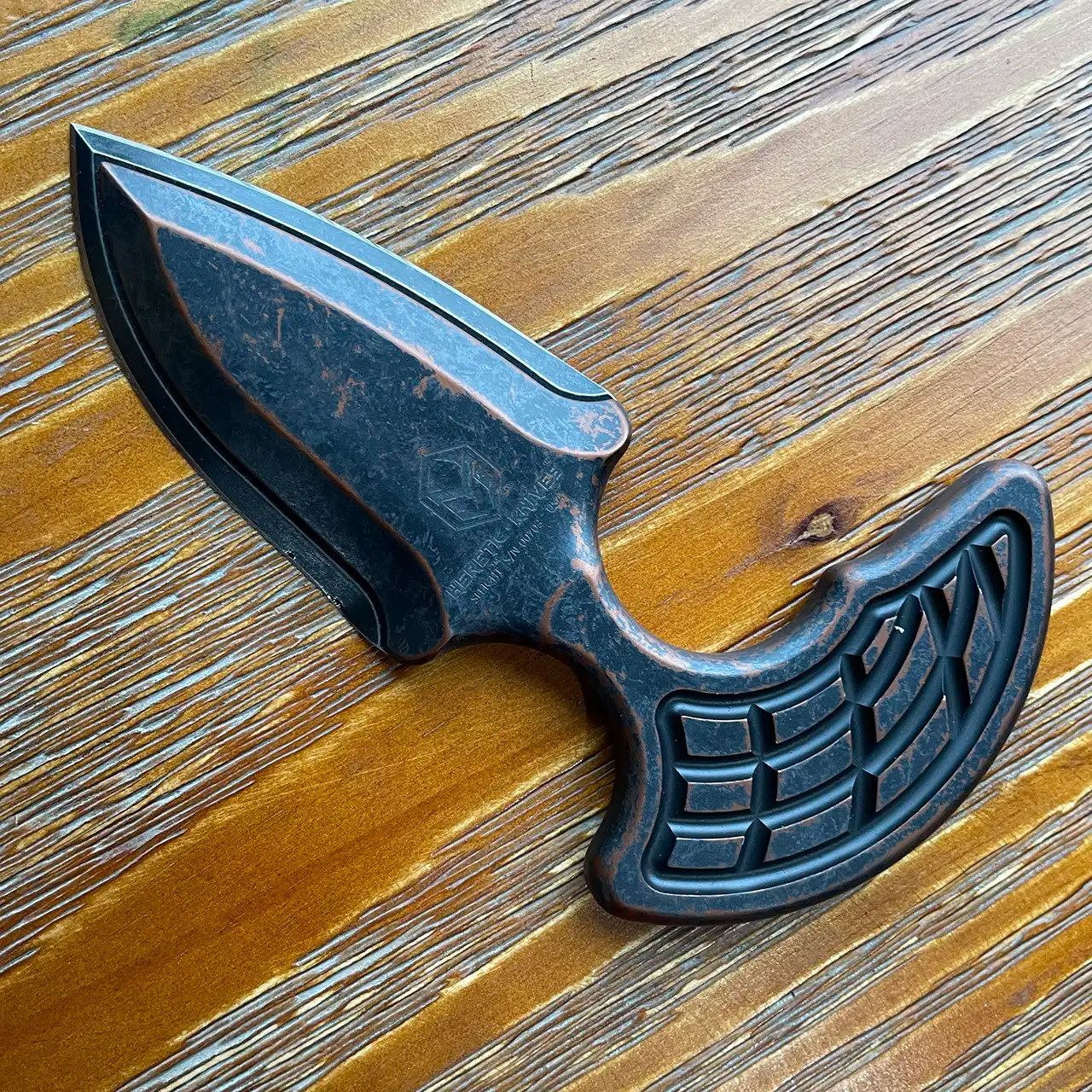 Heretic Knives Sleight Fixed Blade D/E Push Dagger Breakthrough Bronze ...