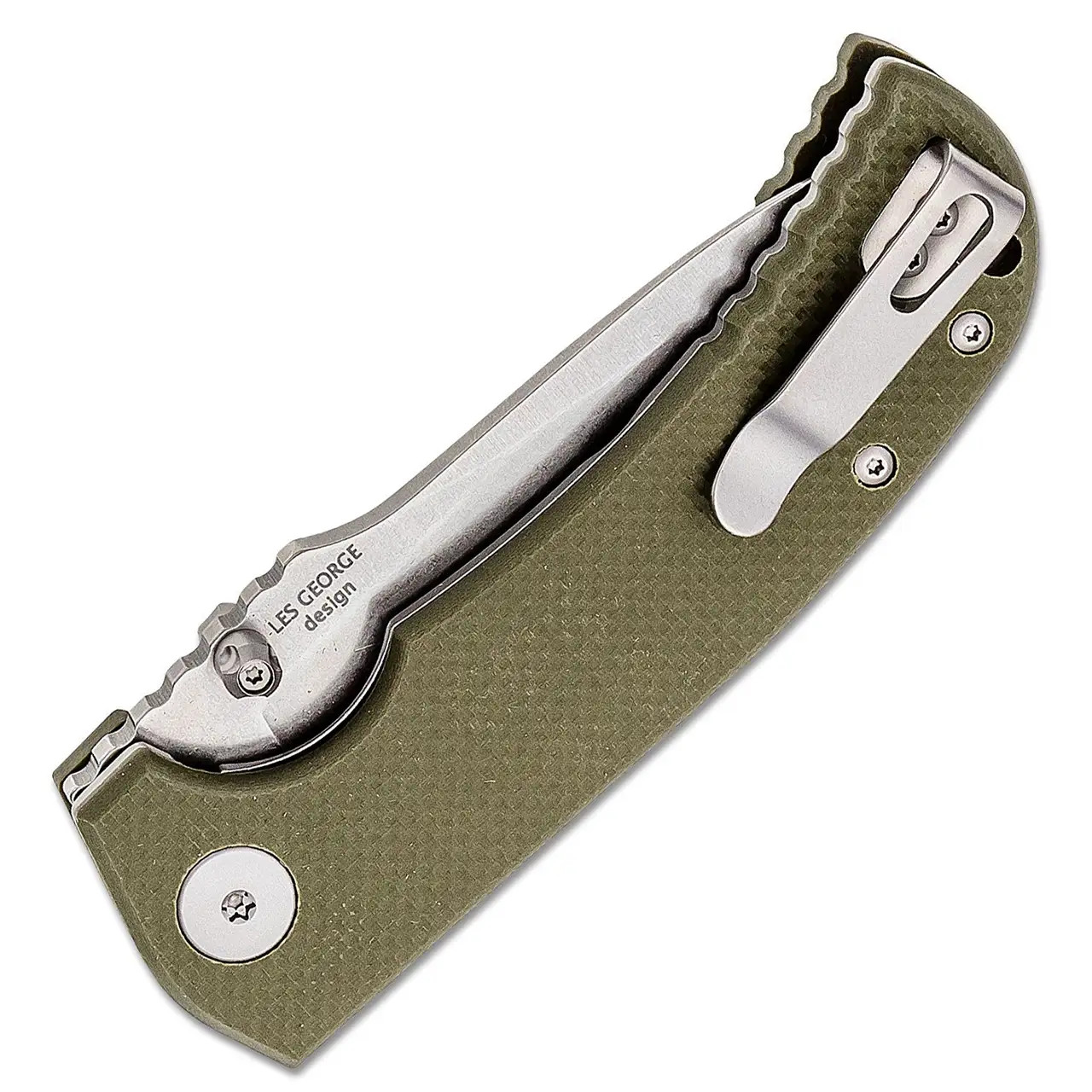 Spartan Blades Les George Astor Folding Knife Green G10 Handle ...
