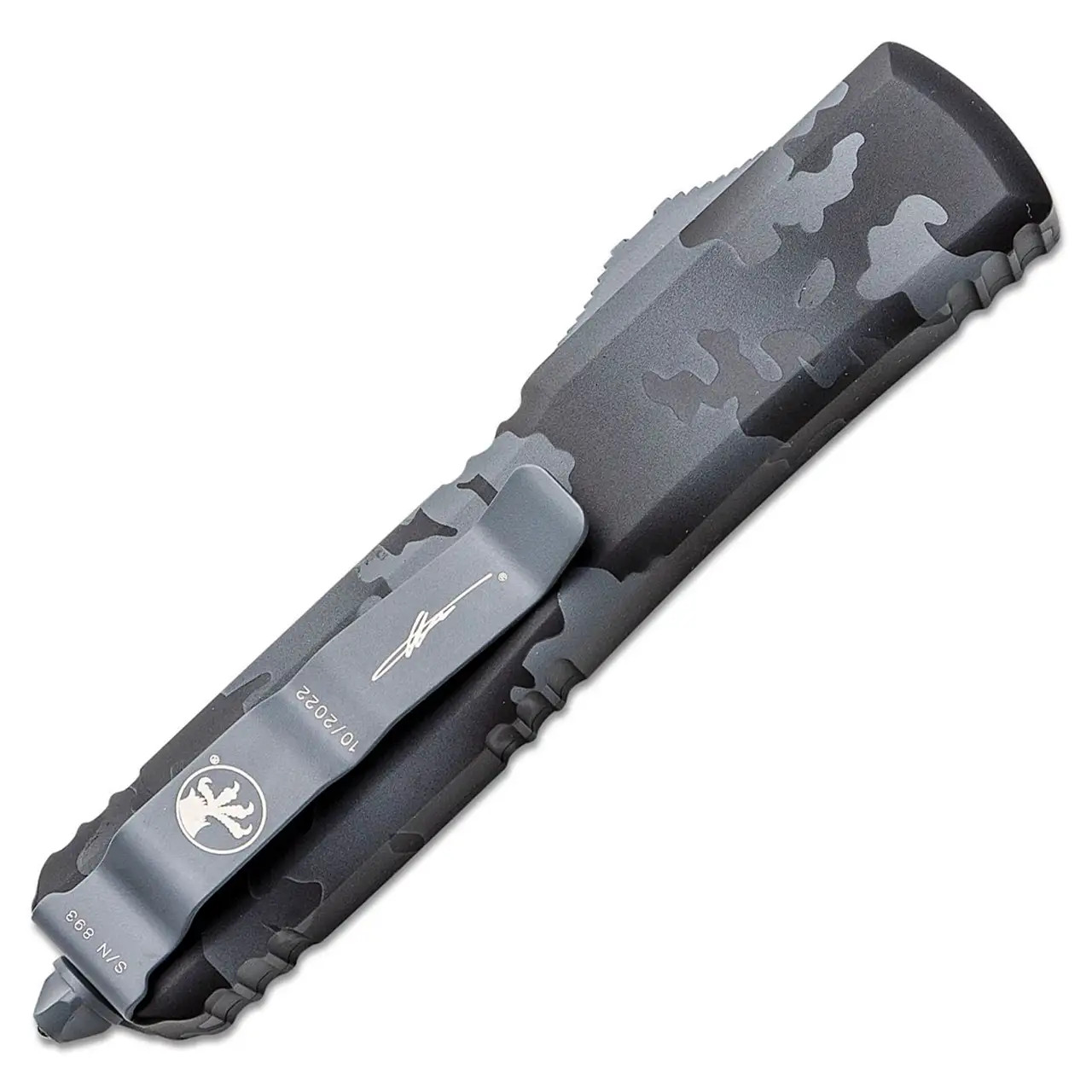Microtech Ultratech D/E Urban Camo Cerakote Full Serrated Signature ...