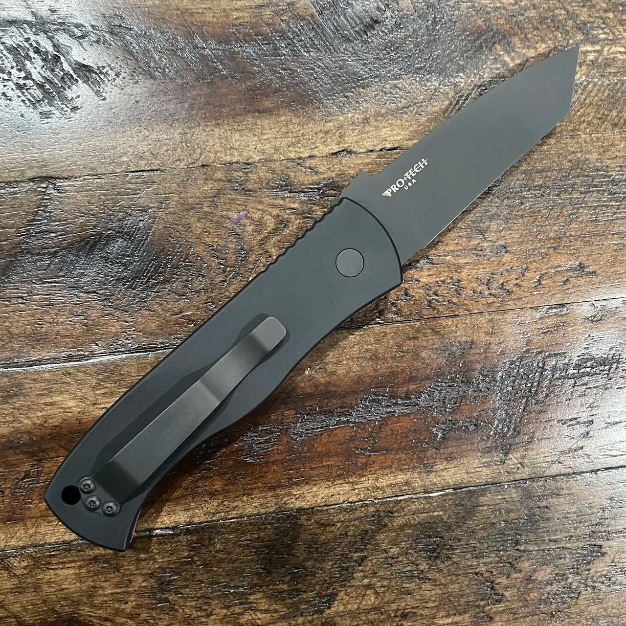 Pro-Tech Emerson CQC7 Auto Tanto Patriot Unique Micarta Top Two Tone ...