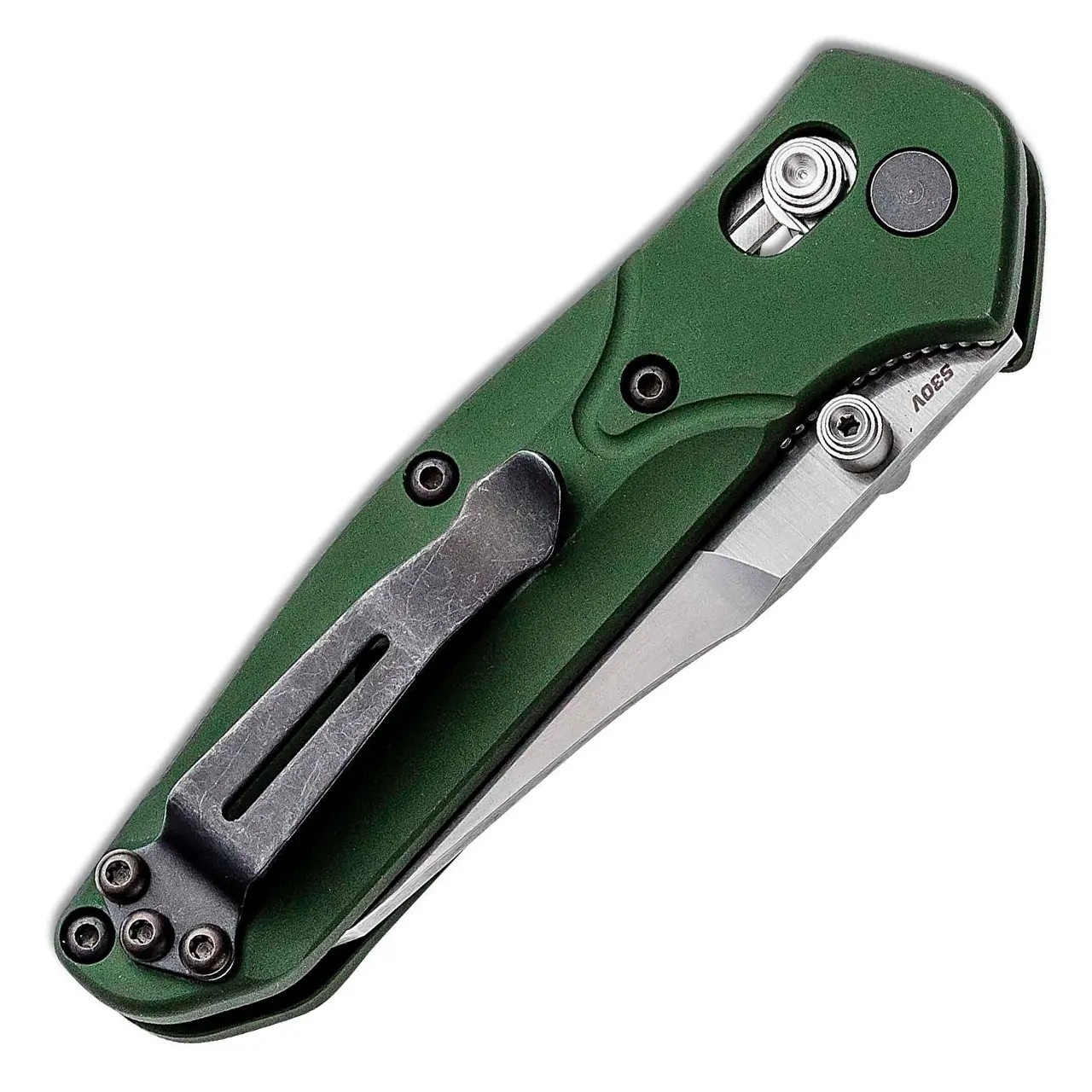 Benchmade Mini Osborne Axis Lock Green Handle Satin Blade 945 ...