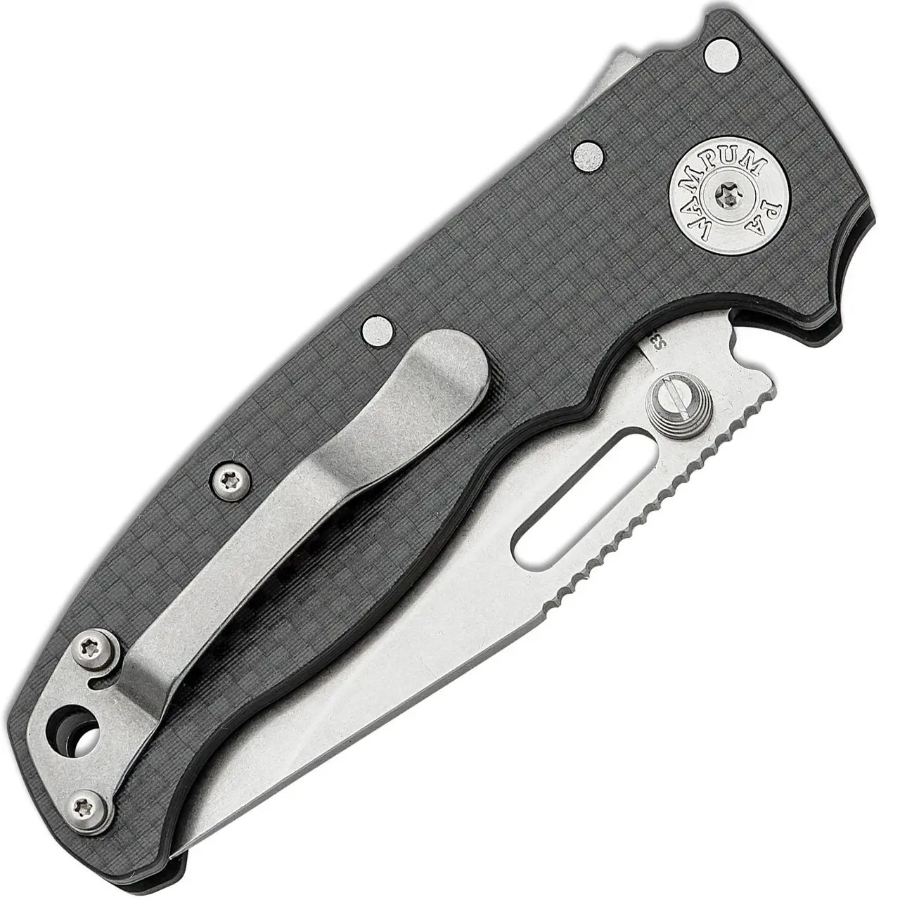 Demko AD-20.5 Shark Lock Carbon Fiber Handle Stonewash Clip Point S35VN Blade | American Edge Knives