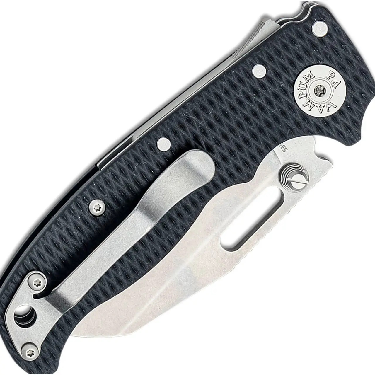 Demko AD-20.5 Shark Lock Black G10 Handle Stonewash Shark Foot S35VN Blade | American Edge Knives