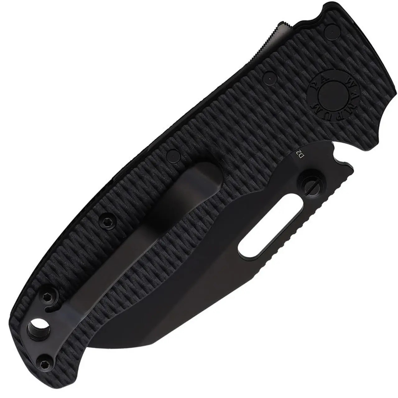 Demko AD-20.5 Shark Lock Black Grivory Handle DLC Shark Foot D2 Blade | American Edge Knives