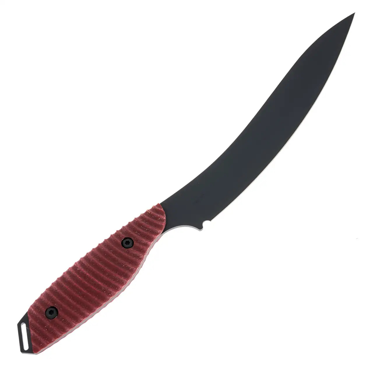 Toor Knives Cardiff Fixed Blade Fillet Knife Snapper Red Handle Black ...