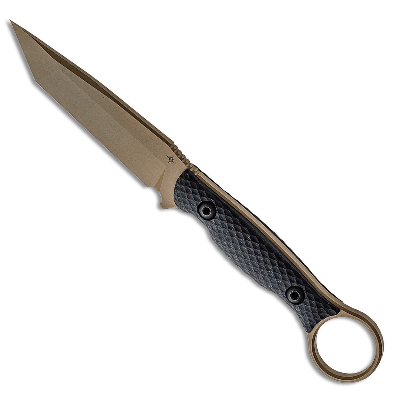 Toor Knives Serpent Fixed Blade Black G-10 Handle Flat Dark Earth Blade ...
