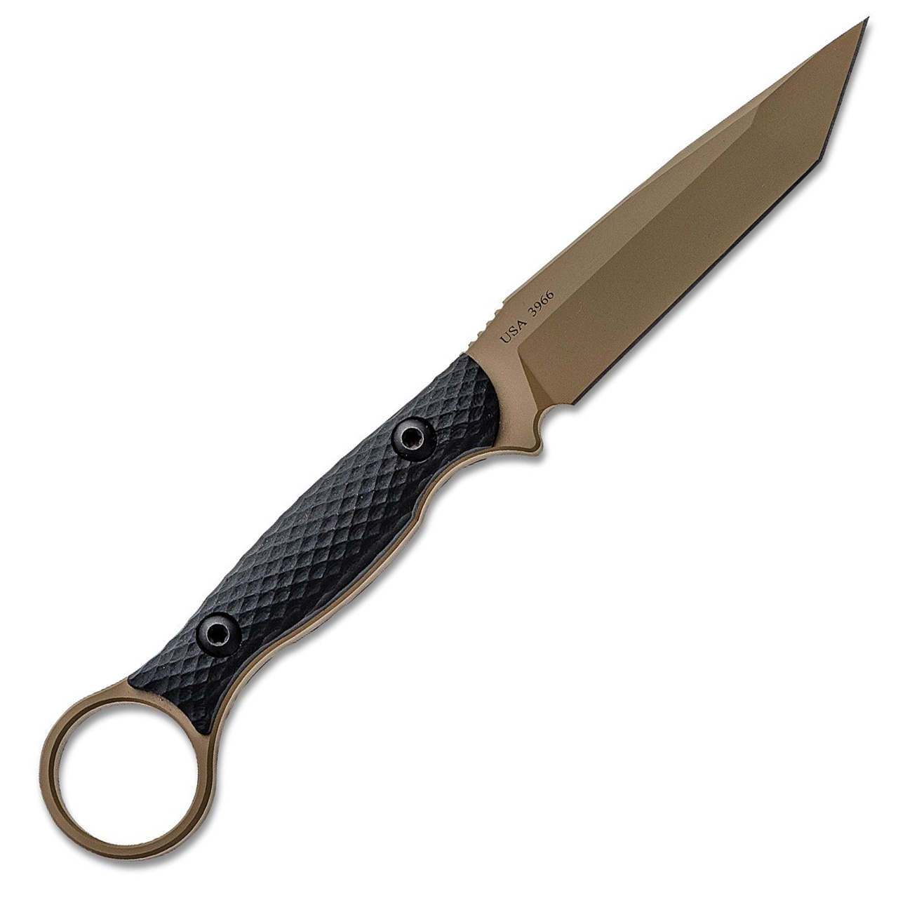 Toor Knives Serpent Fixed Blade Black G-10 Handle Flat Dark Earth Blade ...