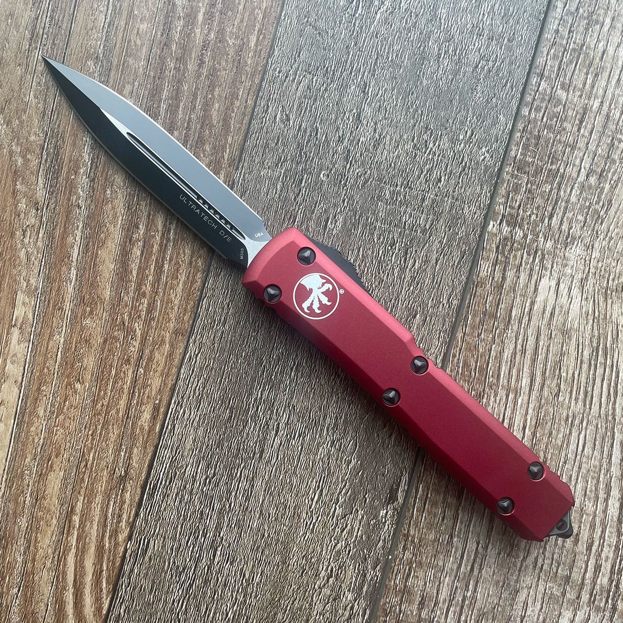 Microtech Ultratech D/E Merlot Handle Black Standard Blade 122-1MR ...