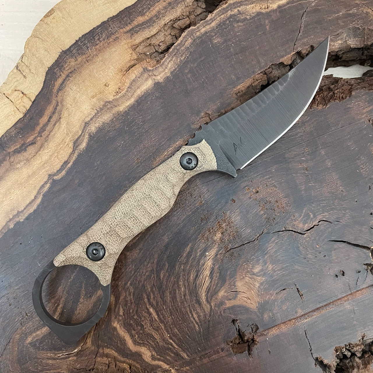 Wachtman Knife & Tool Raptor Fixed Blade OD Green Micarta Black ...
