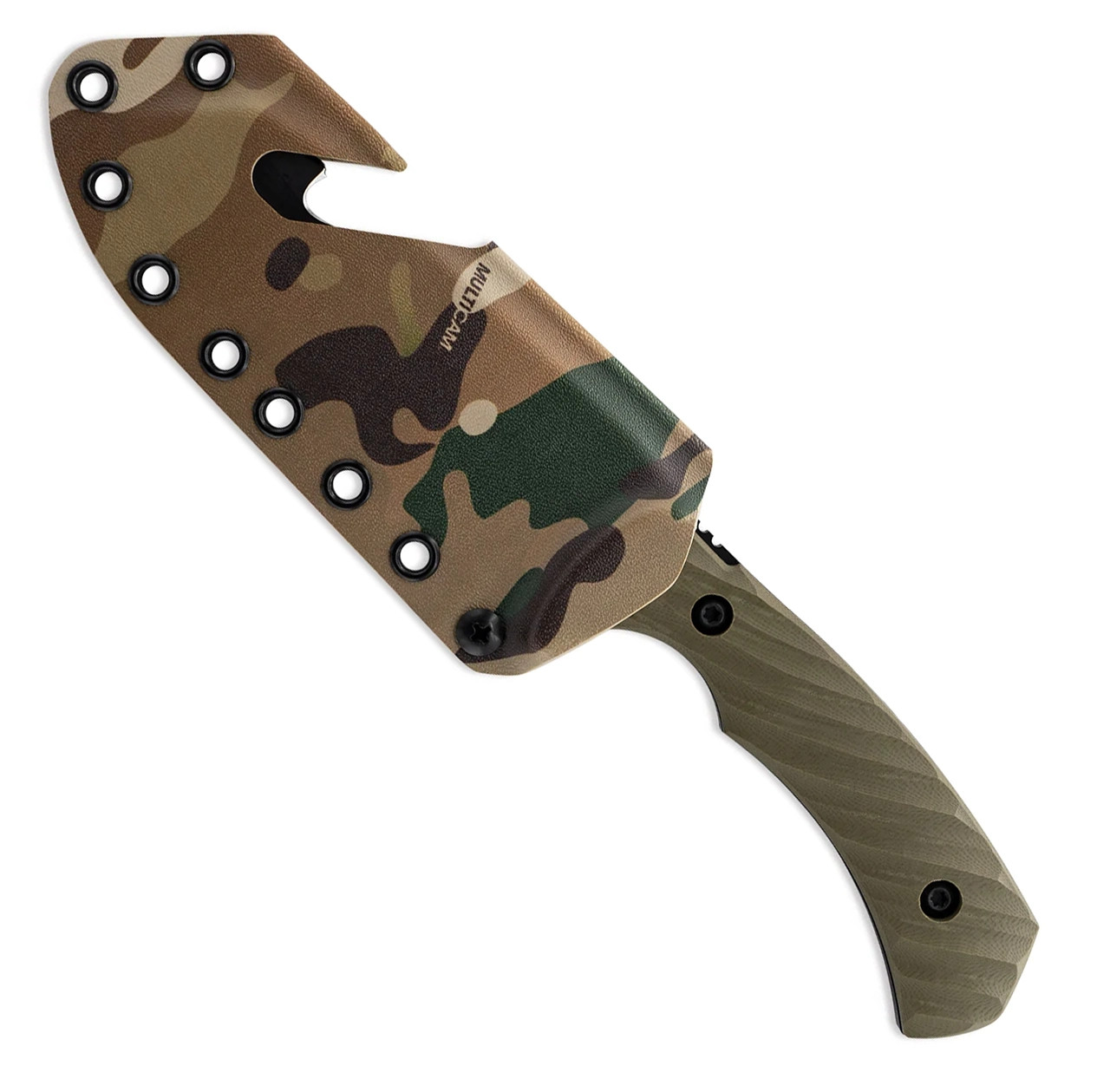 Toor Knives Egress Fixed Blade Covert Green G10 Handle Black Blade ...