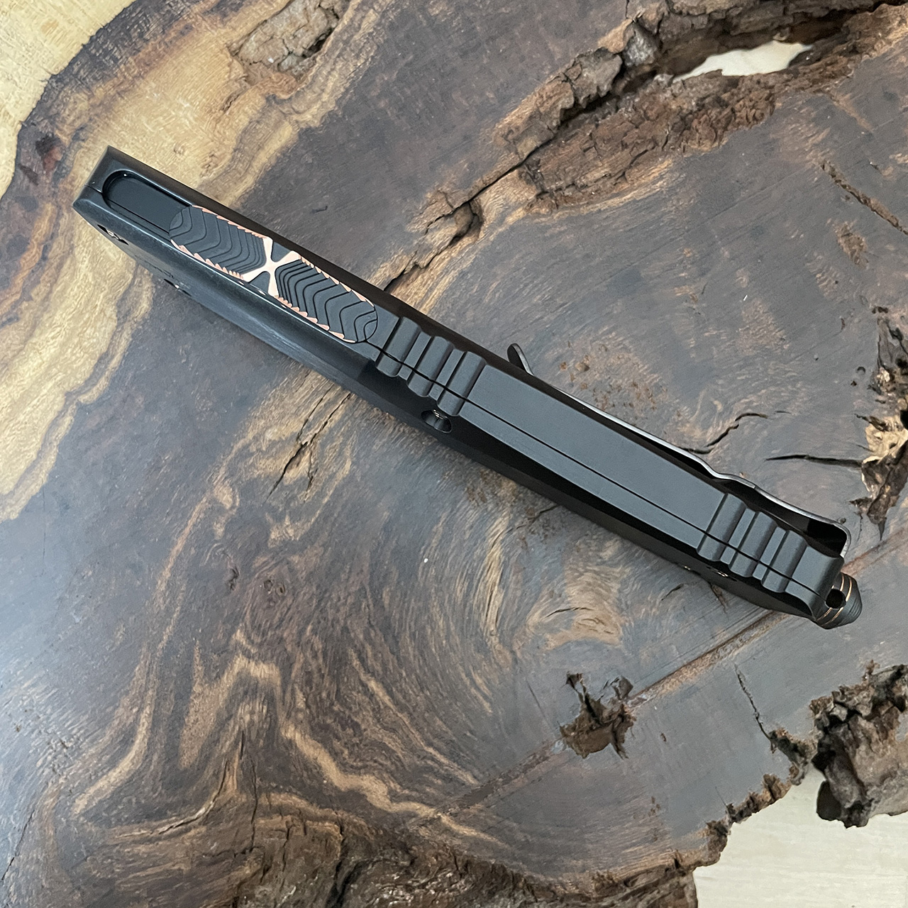 Marfione Custom Combat Troodon D/E Hefted Black Alloy Handle Hot Blued ...
