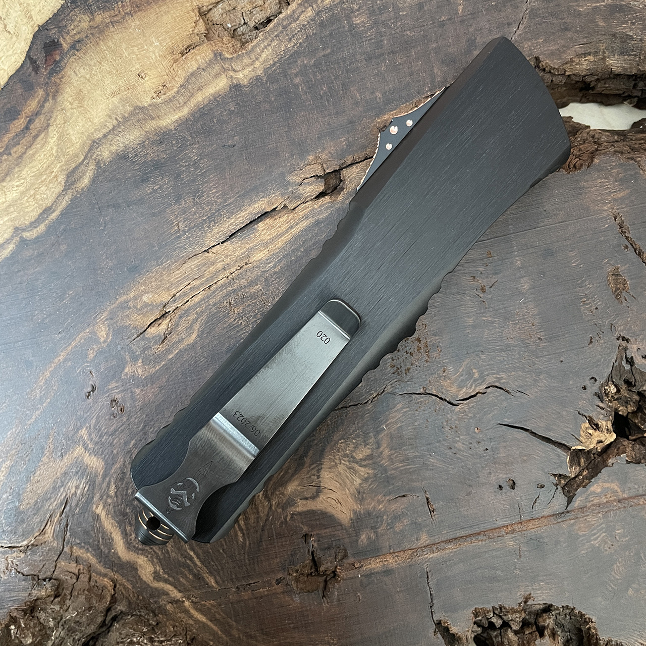 Marfione Custom Combat Troodon D/E Hefted Black Alloy Handle Hot Blued ...
