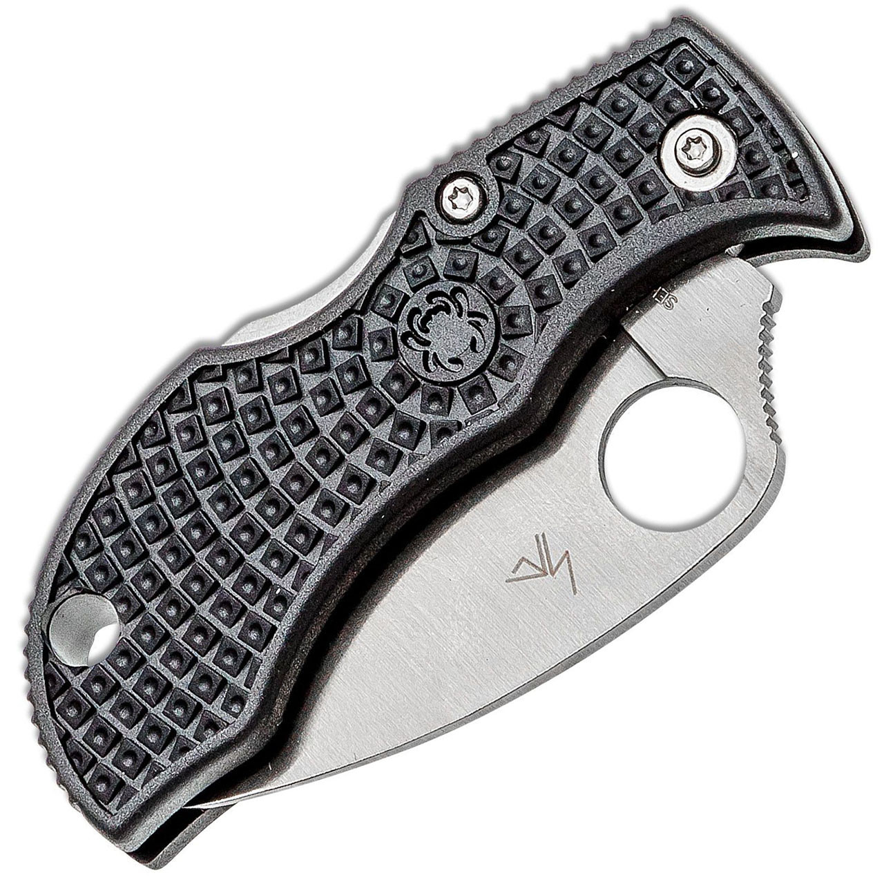 Spyderco ManBug Lock Back Black FRN Handles Satin Serrated Blade MBKWS ...