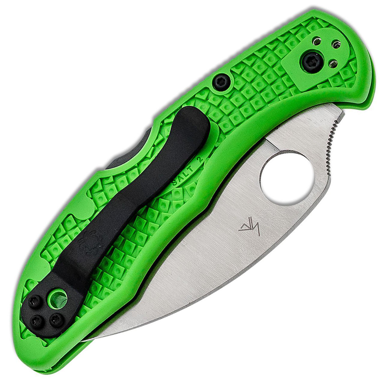 Spyderco Salt 2 Lock Back Green FRN Handle Satin LC200N Wharncliffe ...