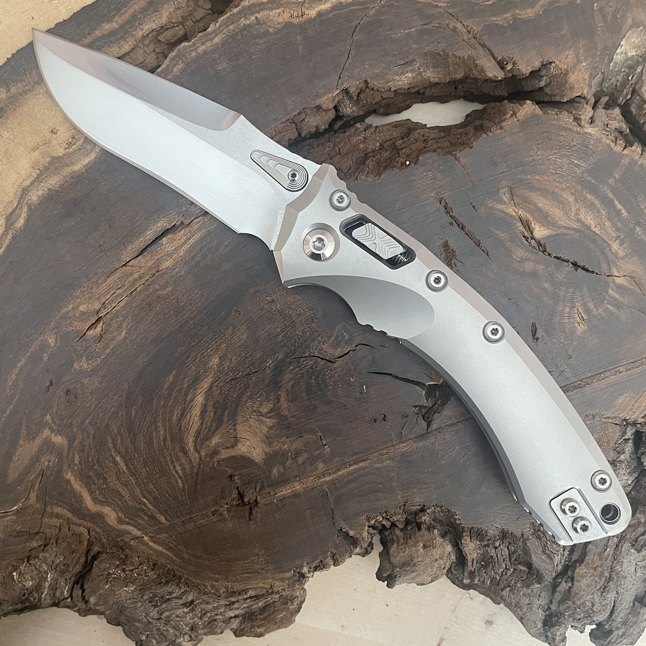 Marfione Custom Amphibian RAM-LOK Double Vapor Blast Titanium Handle ...