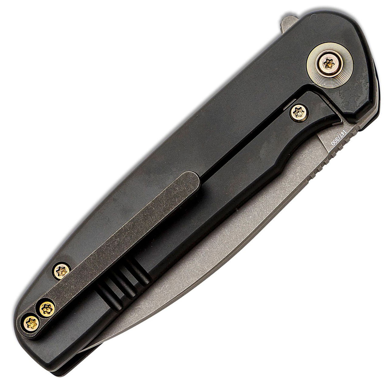 We Knife Co. Shakan Frame Lock Black/Blue Machined Titanium Handle Bead ...