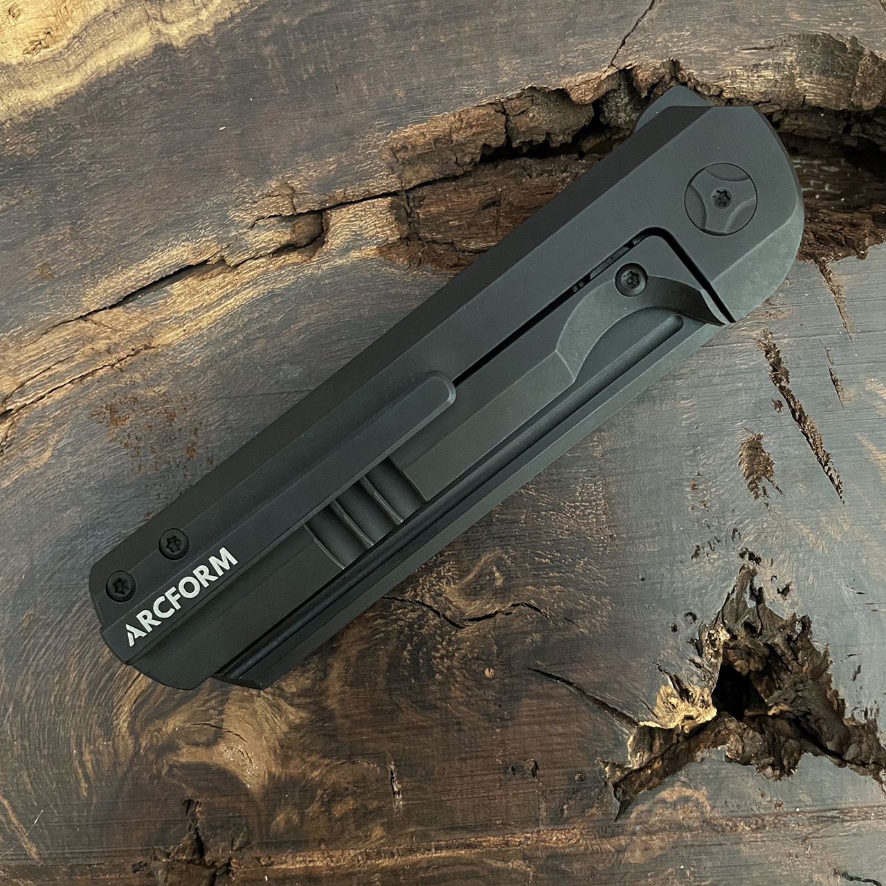 Arcform Darcform Slimfoot Frame Lock Titanium Black Blade | American Edge Knives