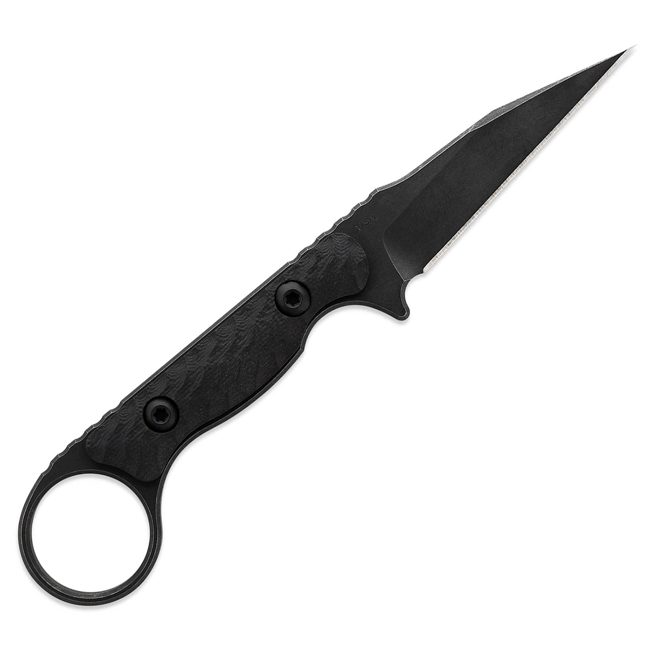 Toor Knives Jank Shank Fixed Blade Carbon Black G-10 Handle Black Oxide ...