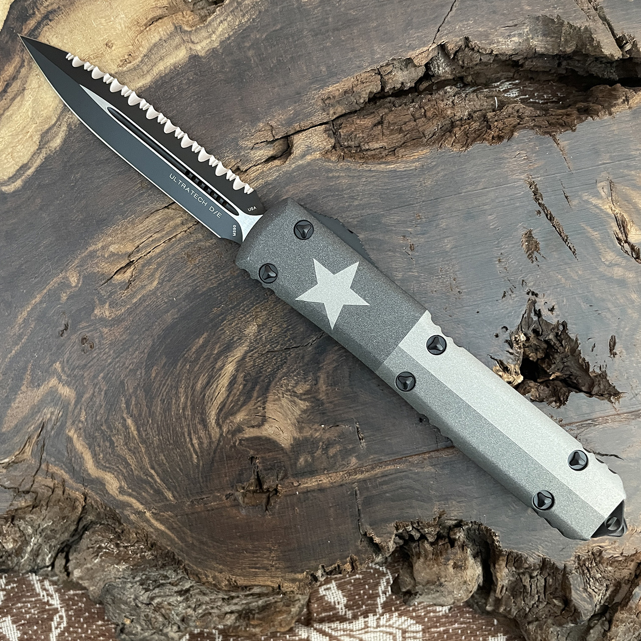 Microtech Ultratech D/E NRA Houston 2022 Full Serrated 122-3TX ...