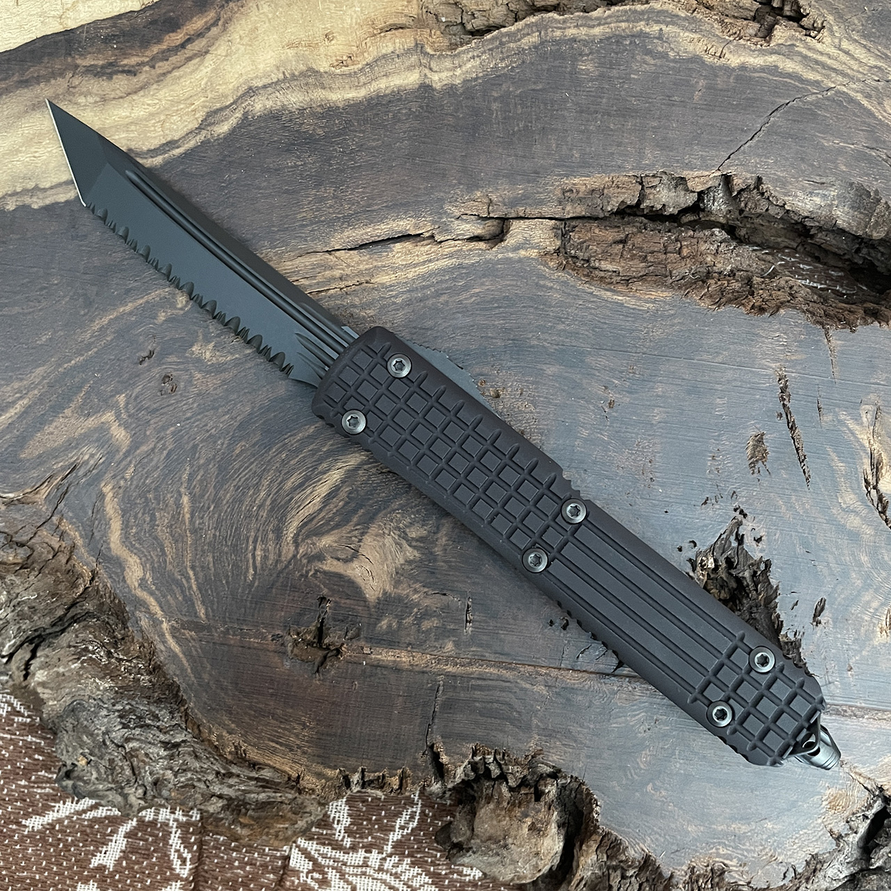 Microtech Ultratech T/E Shadow Frag Fluted DLC w/ Nickel Boron ...