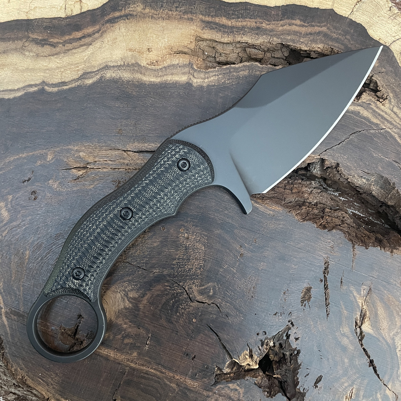Borka Blades SRambit Fixed Blade S/E Black Camo Micarta PVD Standard w ...