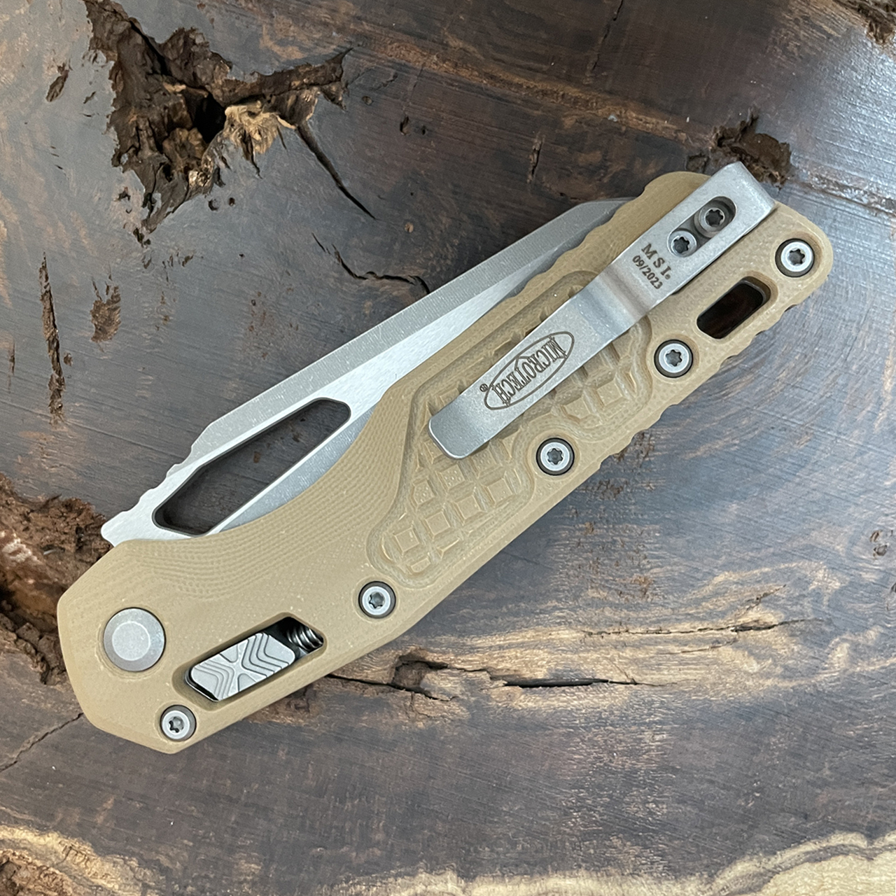 Microtech MSI RAM-LOK Frag Tan G-10 Handle Apocalyptic Standard 210 ...