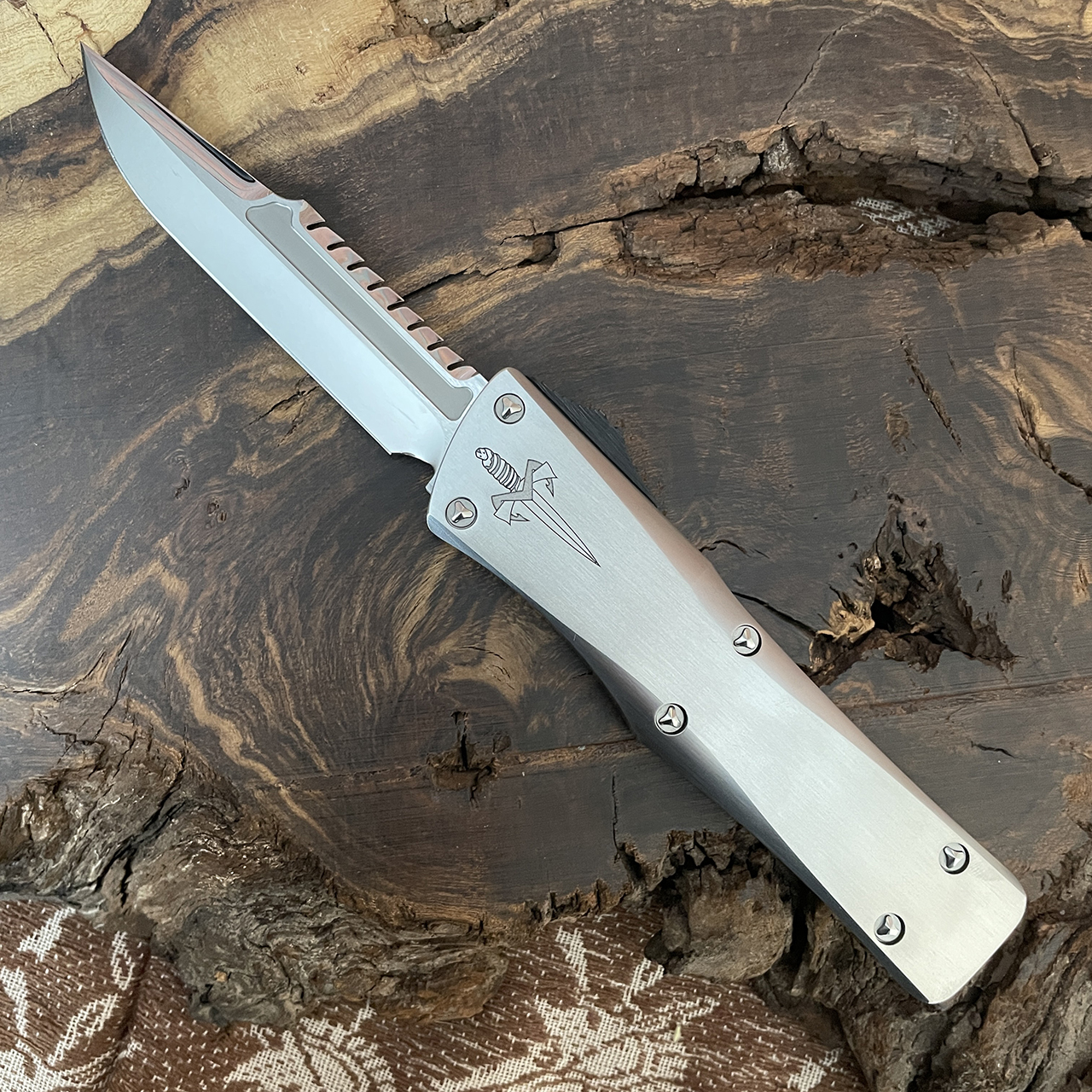 Marfione Custom Combat Troodon Interceptor S/E Satin Stainless Steel ...