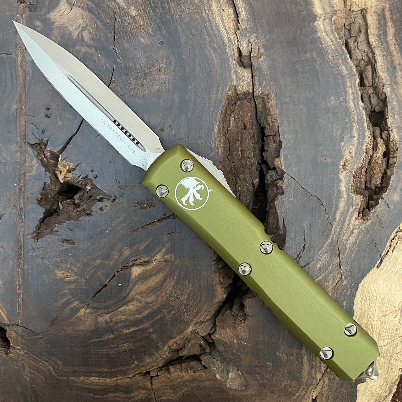 Microtech Ultratech D/E OD Green Bronzed Standard 122-13OD | American ...