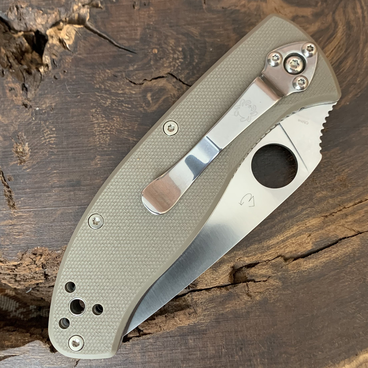 Spyderco Tenacious Brown G10 Handle Satin CPM-M4 Blade C122GBNM4P | American Edge Knives